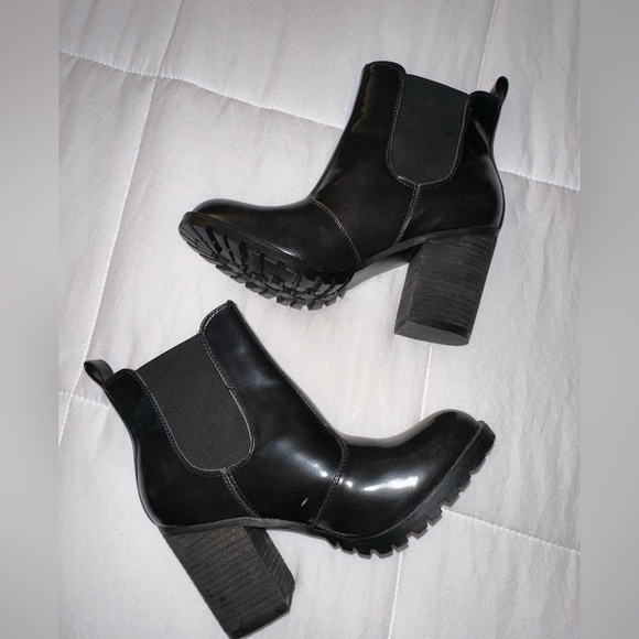 Madden Girl | Shoes | Madden Girl Anarchy Black Patent Leather Heeled ...